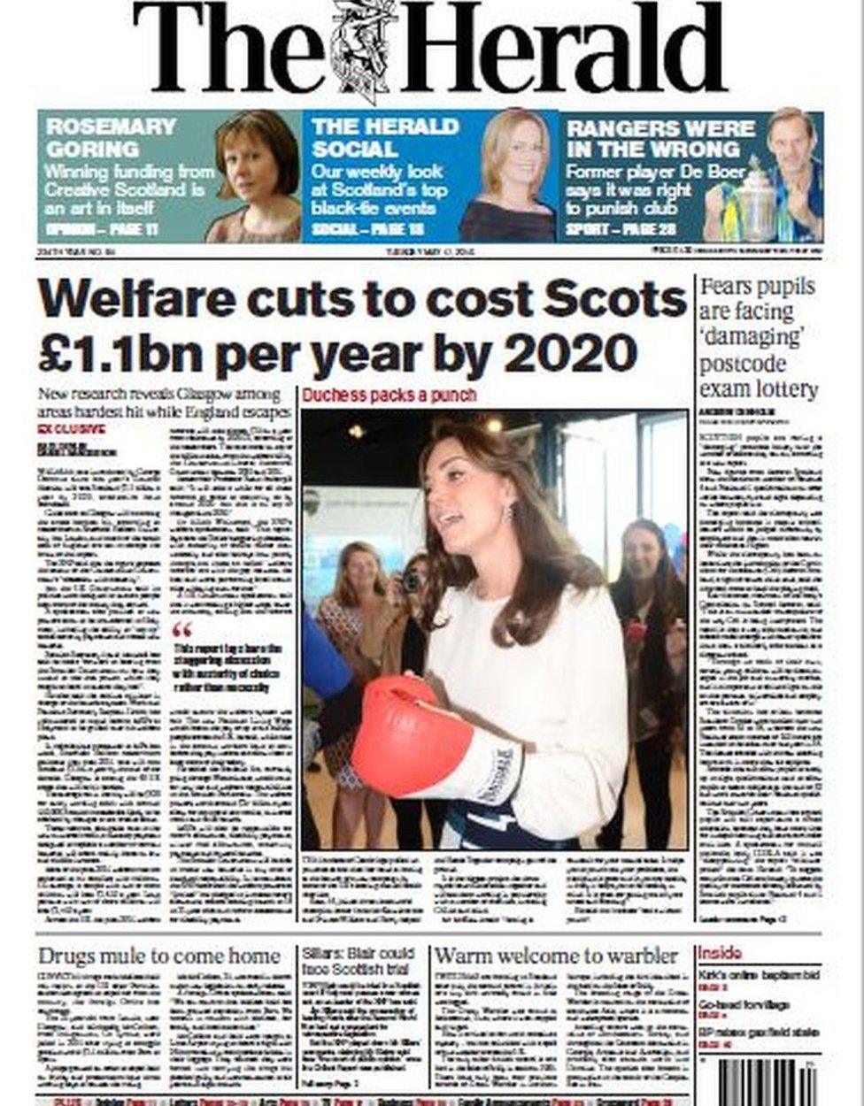 Scotland's papers: Exam 'lottery' and Begbie's back - BBC News