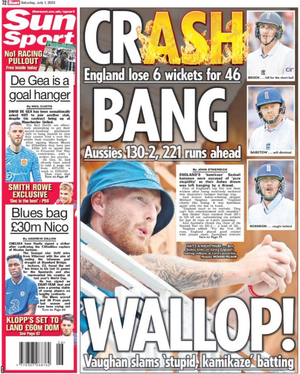 Saturday's back pages - BBC Sport