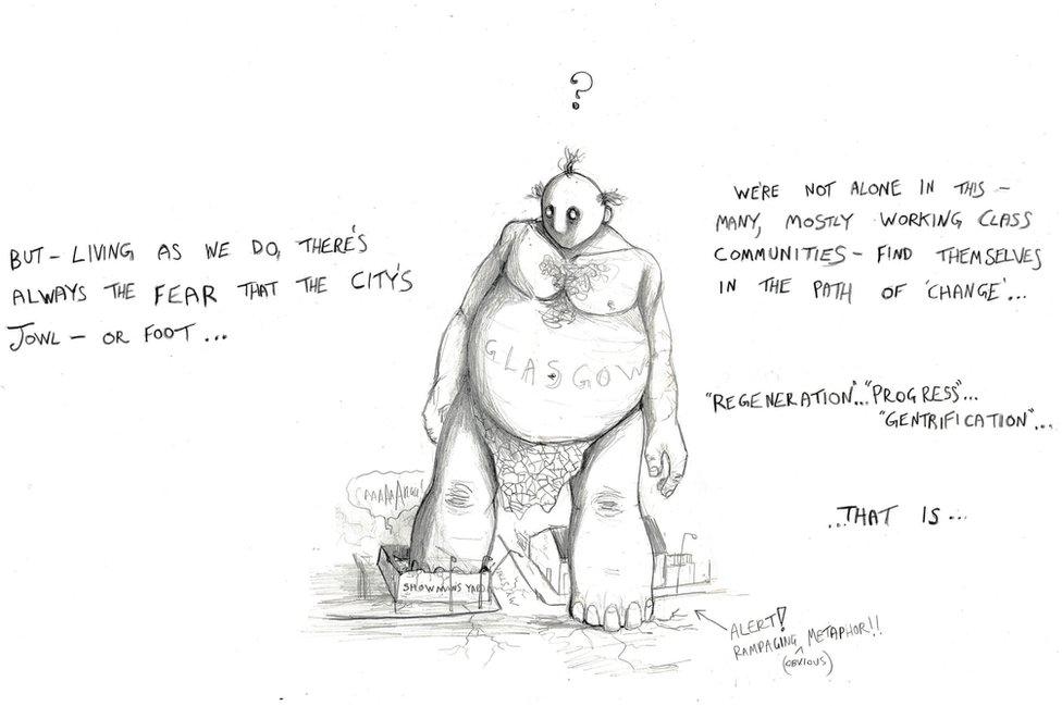 Unique 'dialectogram' drawings capture a regenerating city - BBC News