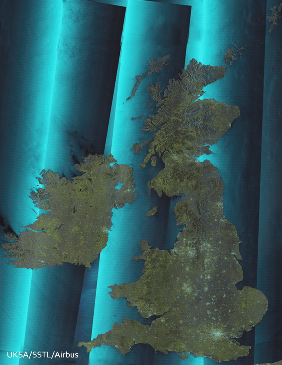Radar satellite's stunning map of UK and Ireland - BBC News