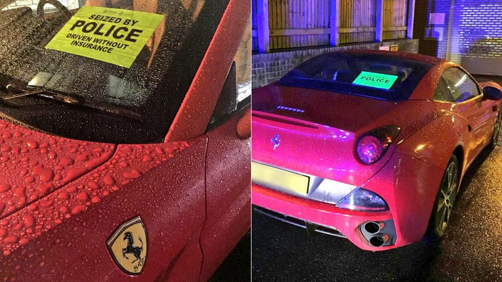 Ferrari stopped and seized by police in Norwich - BBC News