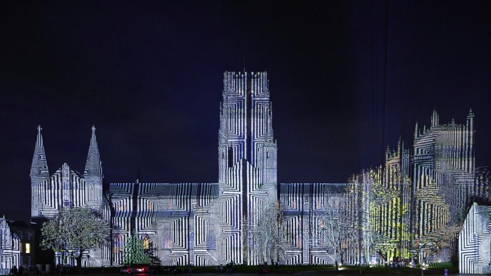 Durham Lumiere returns with spotlight on Shildon railway - BBC News