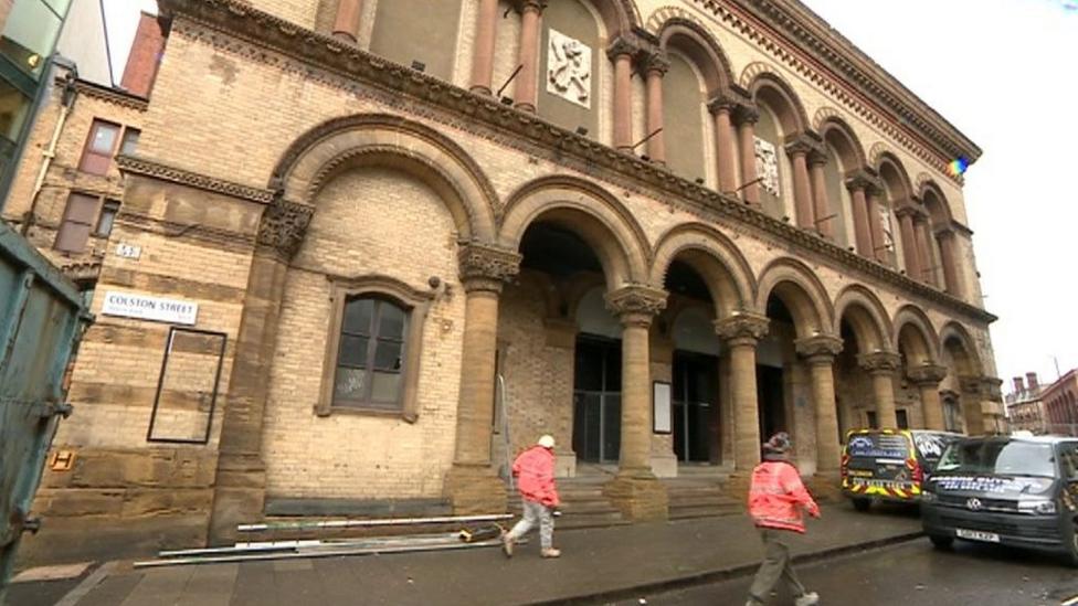 Bristol's Colston Hall demolition work begins - BBC News