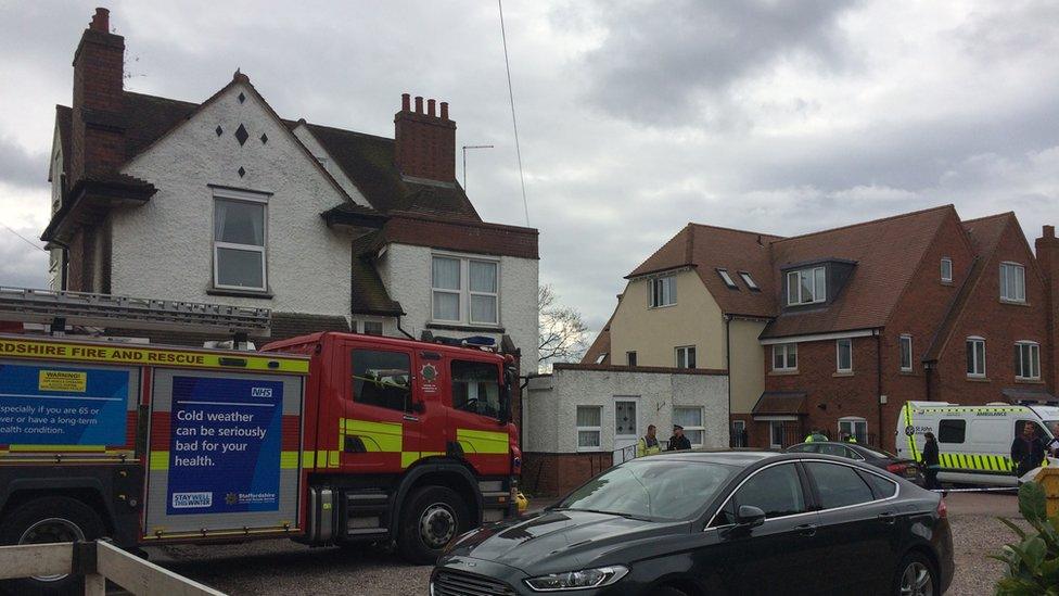 Tamworth care home residents rescued after fire - BBC News