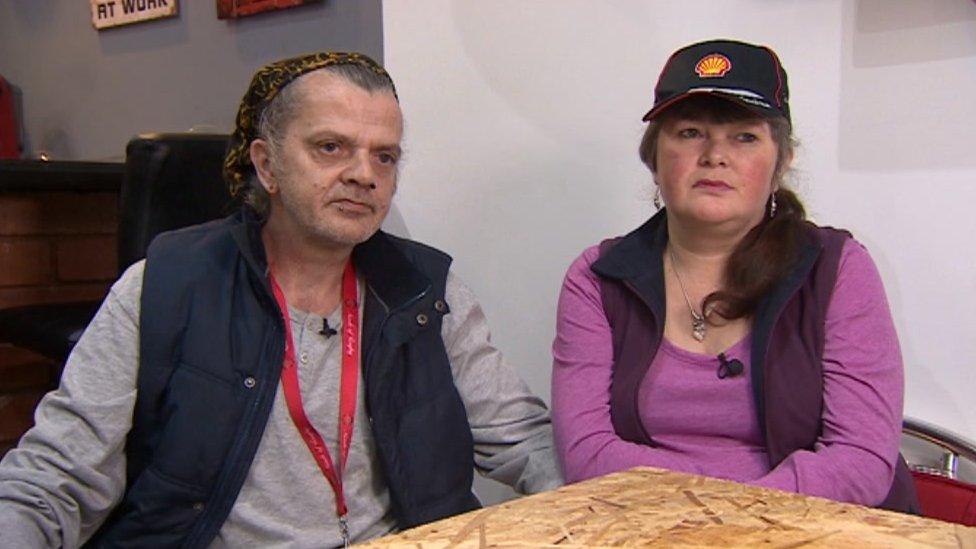 Leicester homeless skip couple thank town for help - BBC News