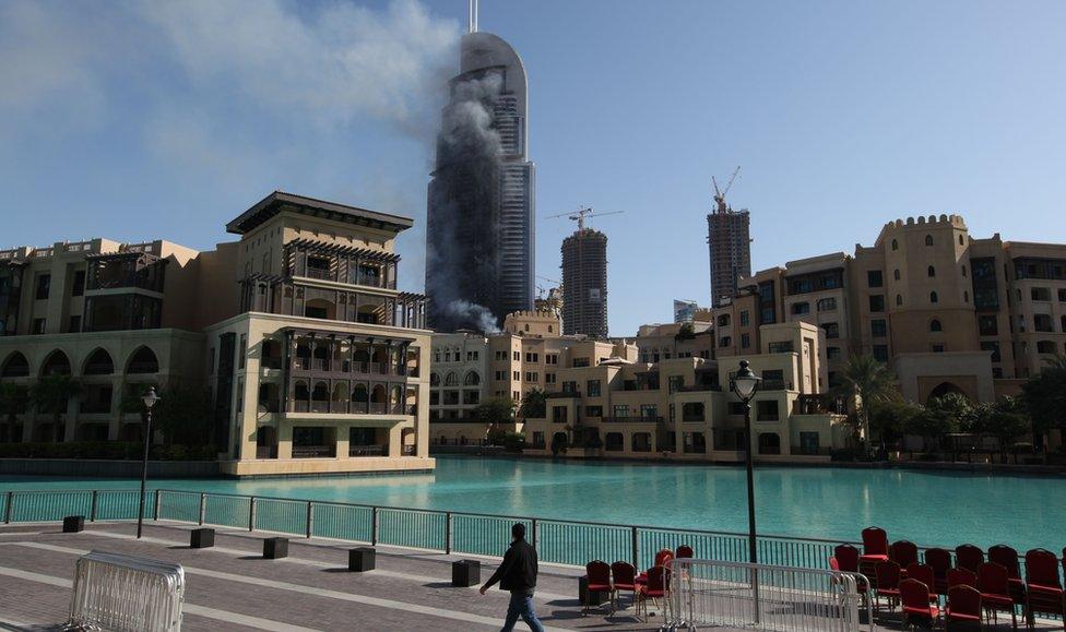 Dubai seeks cause of massive hotel fire at New Year - BBC News