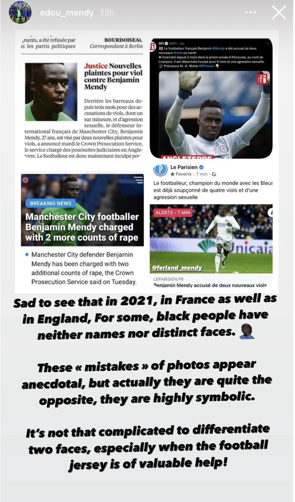 Edouard Mendy criticises media outlets over use of his image in stories ...