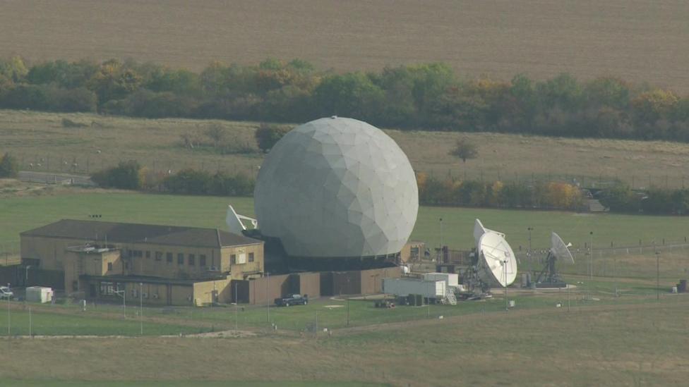 RAF Croughton's 'golf ball' structure to be dismantled - BBC News