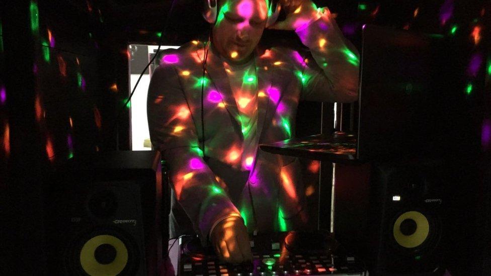 Converted shed named world's smallest mobile nightclub - BBC News