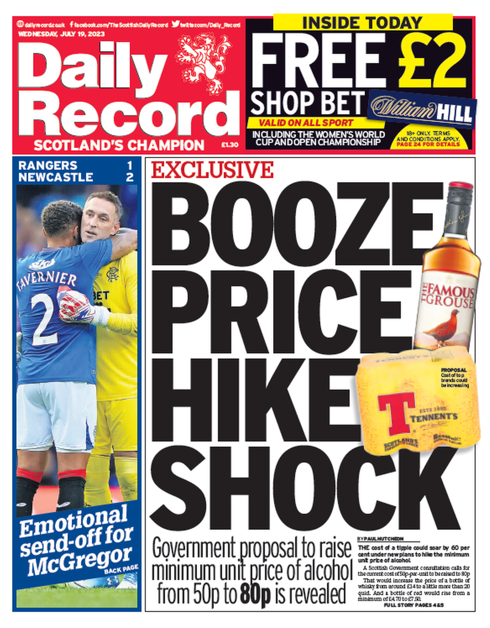Scotland's papers: Alcohol unit 'price hike shock' and A9 safety call ...