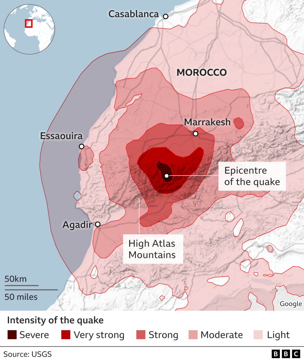 Morocco earthquake: Such magnitude unusual for country - BBC News