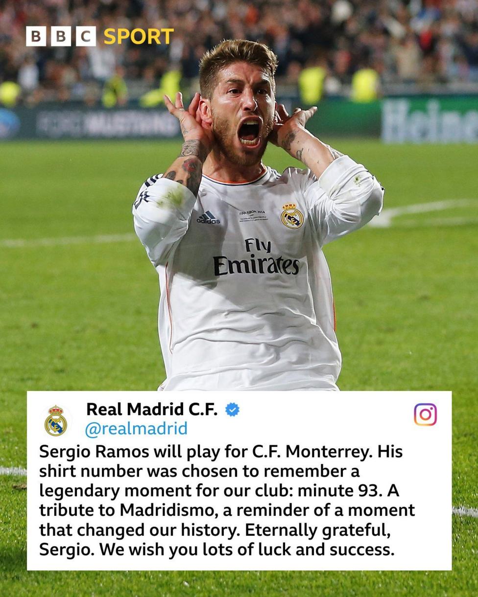 Sergio Ramos: Ex-Real Madrid and Spain defender signs for Monterrey ...