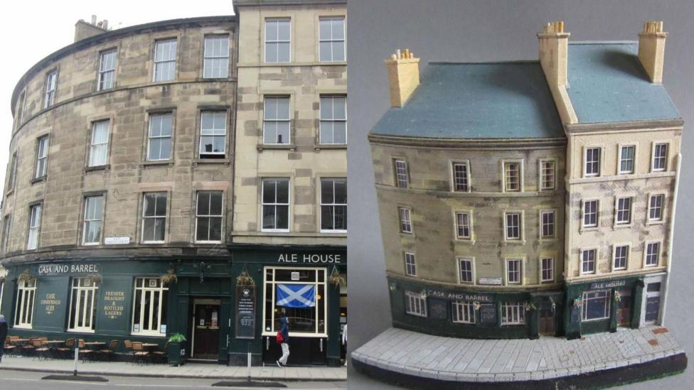 The artist toasting Edinburgh pubs with miniature models - BBC News