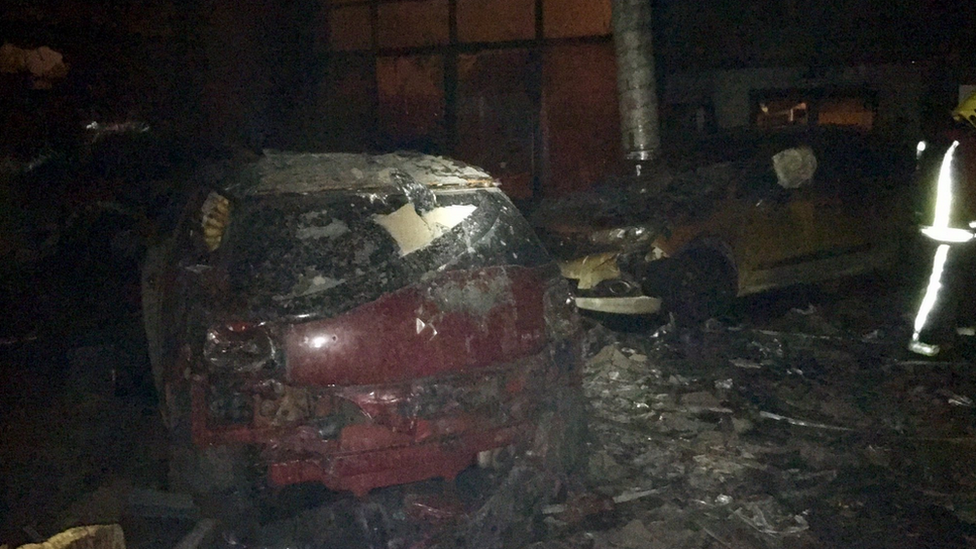 'Arson attack' at Citroën dealership in Birmingham - BBC News