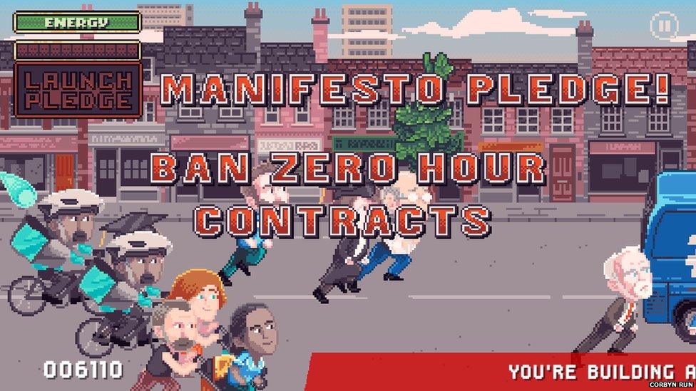 Someone made this very British politics game and it's called Corbyn Run ...