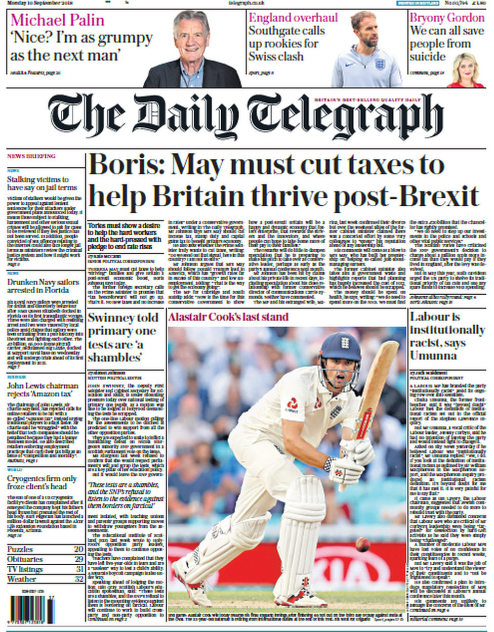 The papers: Final countdown to Brexit - BBC News