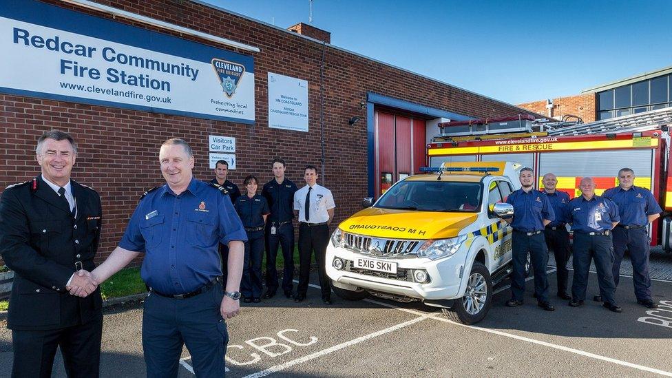 Redcar coastguard sets up home in fire station - BBC News