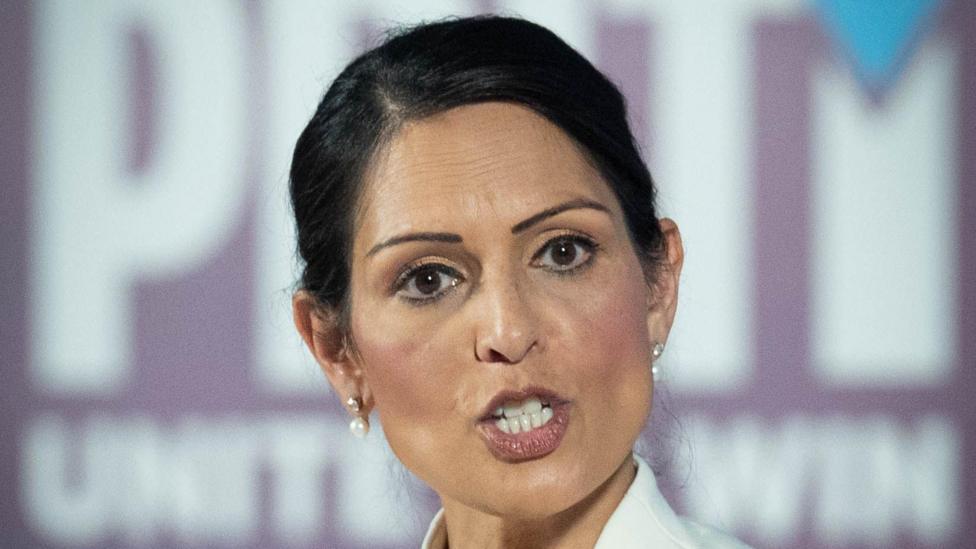 Priti Patel defends record on rising immigration - BBC News
