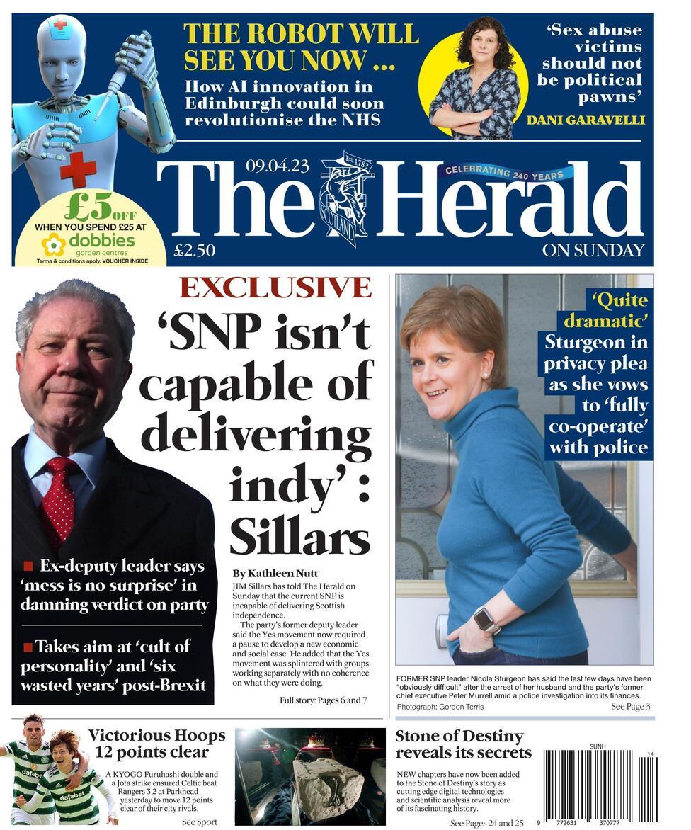 Scotland's papers: Sturgeon's tough week and Murrell motorhome seized ...