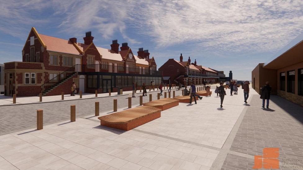 Scarborough pier's 'once-in-a-generation' revamp - BBC News