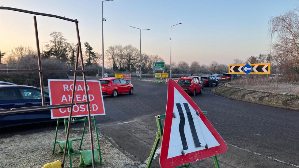 A509 in Milton Keynes reopens after being shut for two years - BBC News