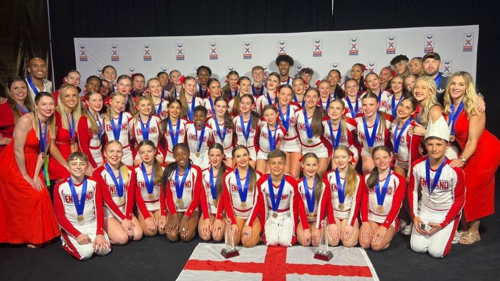 World Cheerleading Championships: England team Red Hot Superstars ...