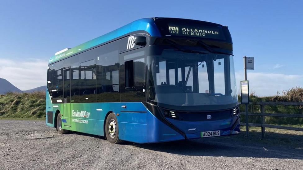 Manx electric bus trial to help reduce carbon emissions - BBC News