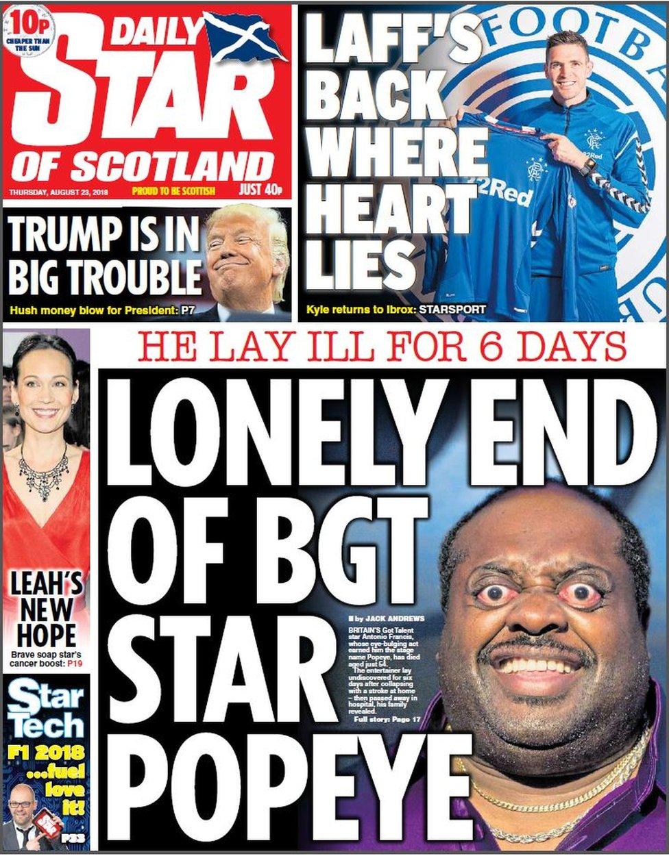 The papers: Scotland's deficit 'black hole' - BBC News