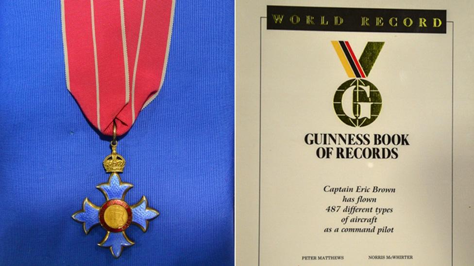Pilot Eric 'Winkle' Brown's medals unveiled by Navy museum - BBC News