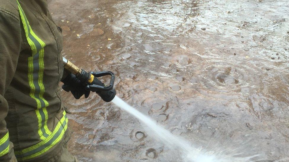 Fire crews fighting mud for Cochno Stone archaeologists - BBC News
