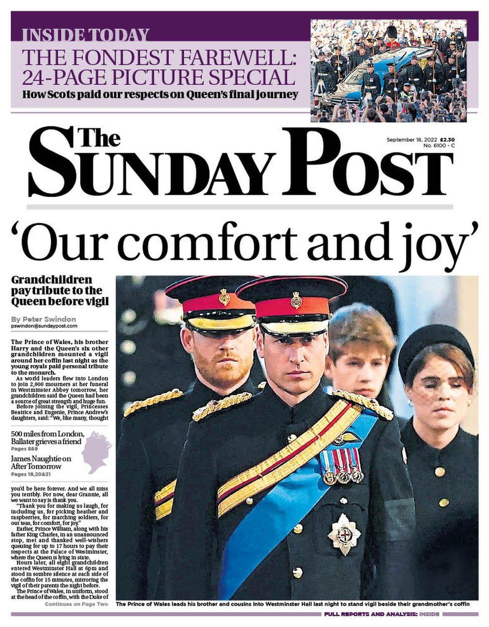 Scotland's papers: Guarding Granny and 'I eat my child's leftovers ...