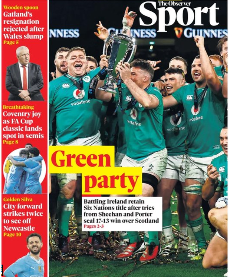 Sunday's back pages - BBC Sport