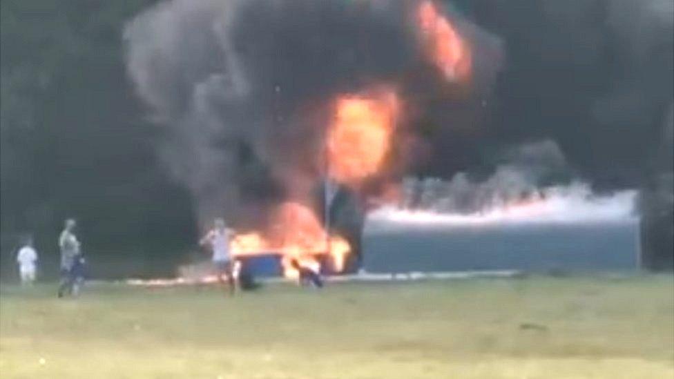 Large fire breaks out at Edinburgh running track - BBC News