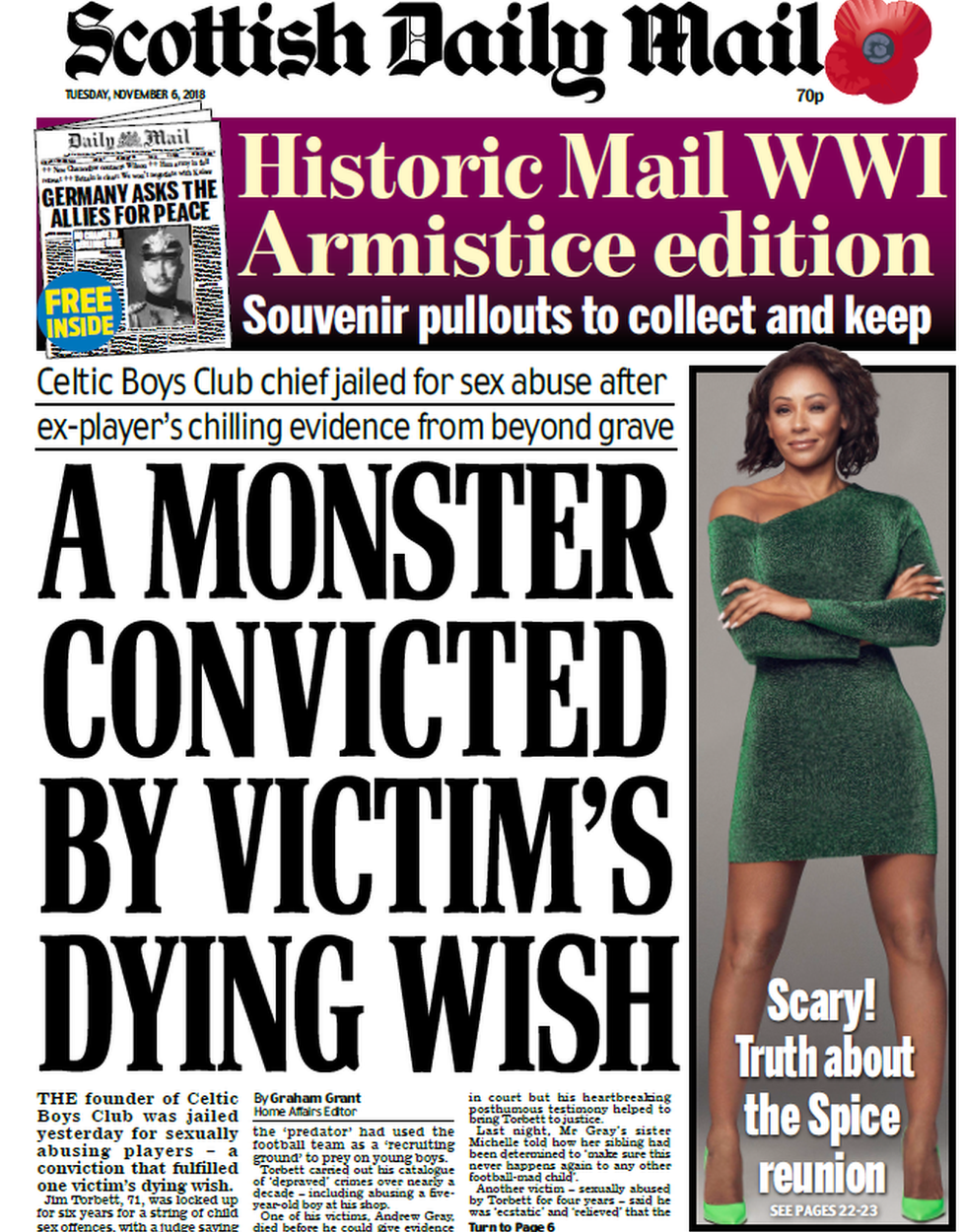Scotland's papers: Football coach jailed and top chef's terminal cancer ...