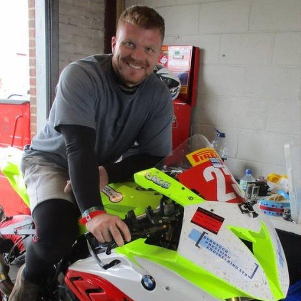 Ex-marine Mark Fincham 'run over by team-mate' in motorcycle race - BBC ...