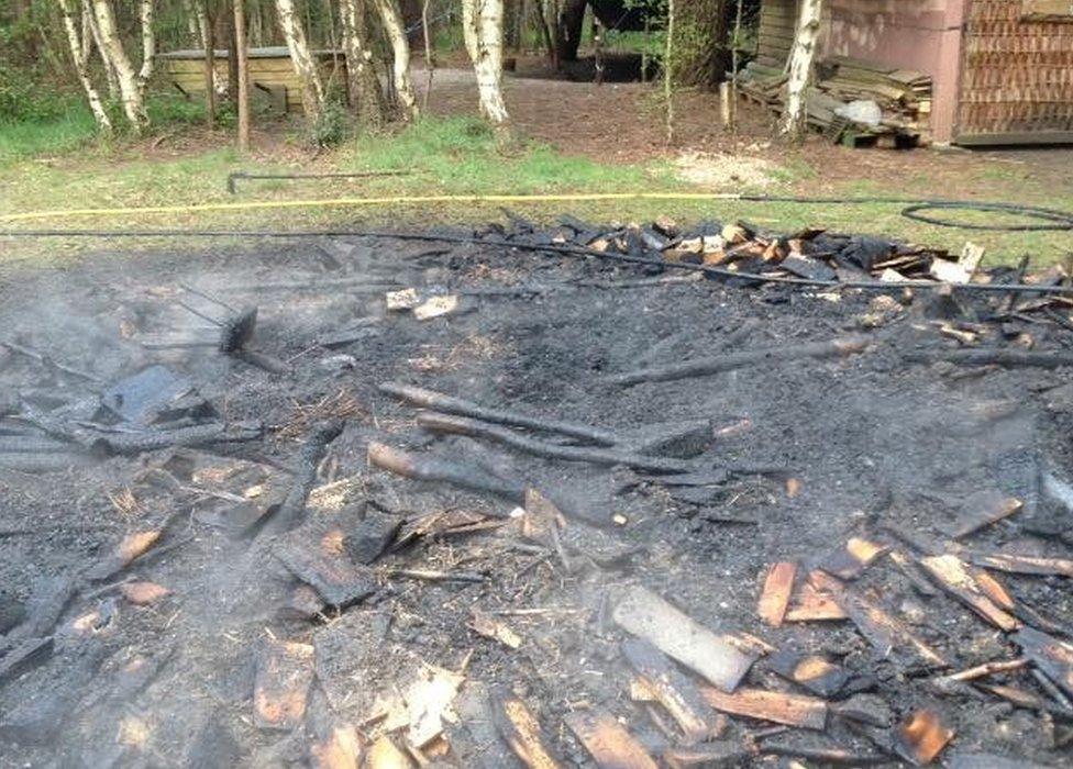 Tunstall Forest: Fire destroys heritage group's 'iconic' roundhouse ...