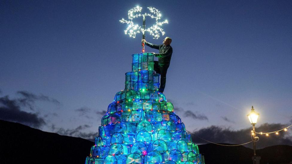How a village uses fishing creels to create a spectacular Christmas ...