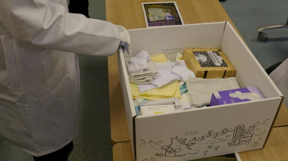 Free baby bundles sent to newborn parents but some miss out - BBC News