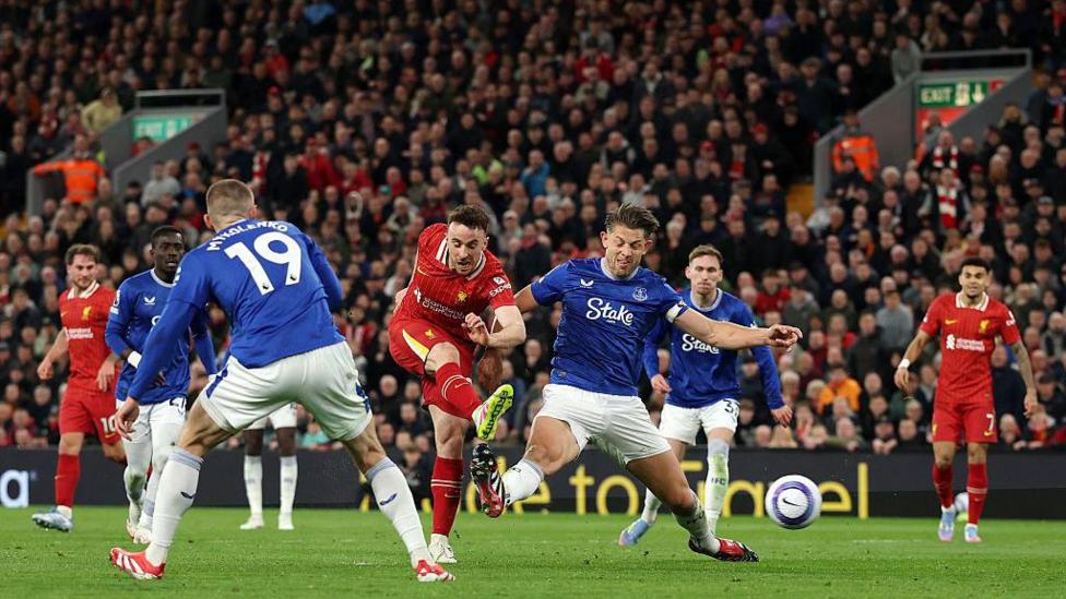 Liverpool 1-0 Everton: Diogo Jota scores winning goal in tight derby ...