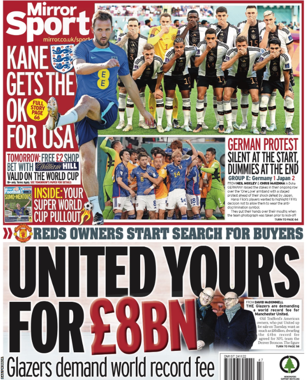 Thursday's papers - BBC Sport
