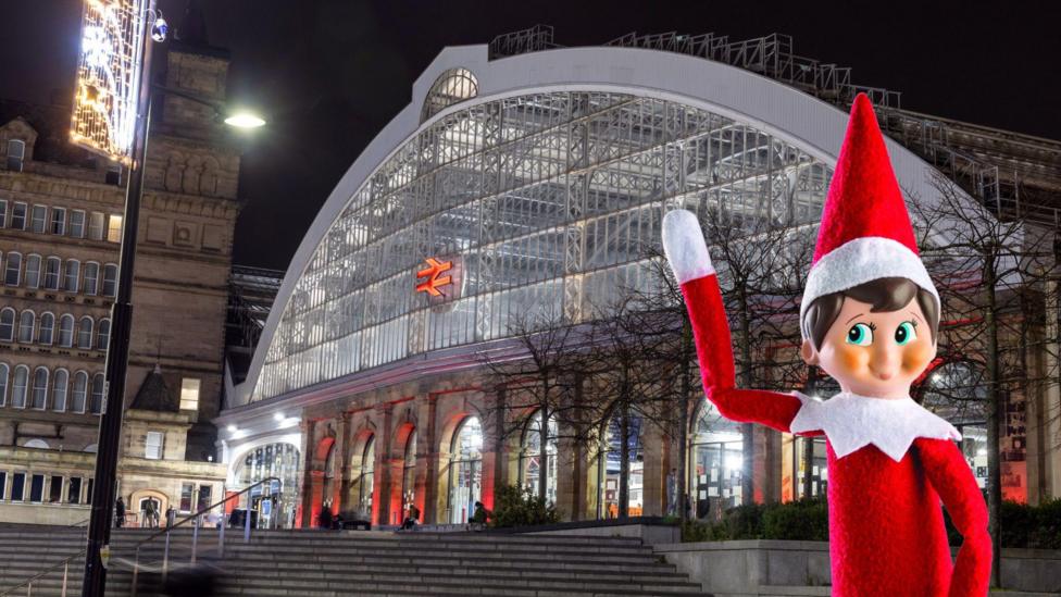 Giant Elf on the Shelf to hide out across Liverpool - BBC News