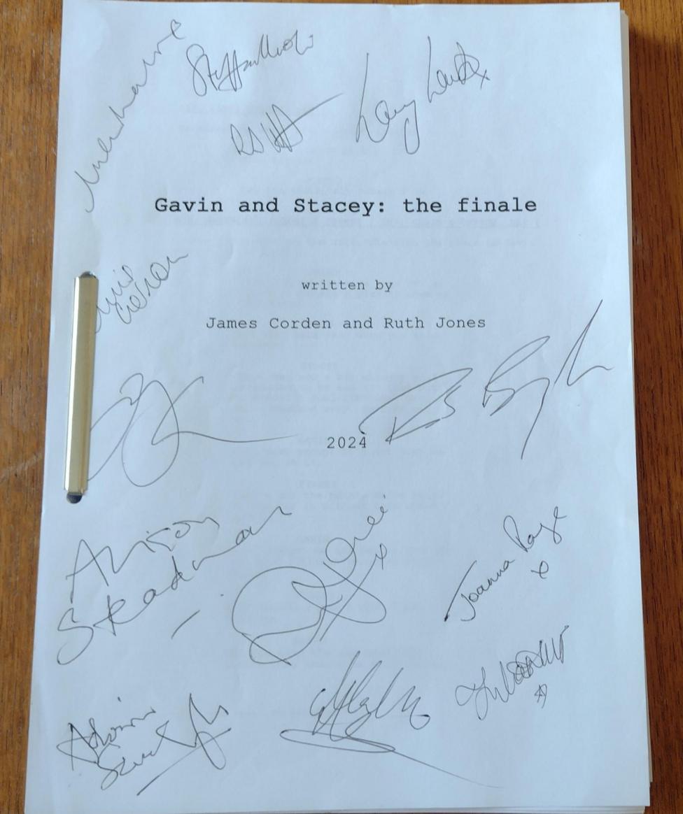 Gavin & Stacey: Finale script signed by stars goes up for auction - BBC ...