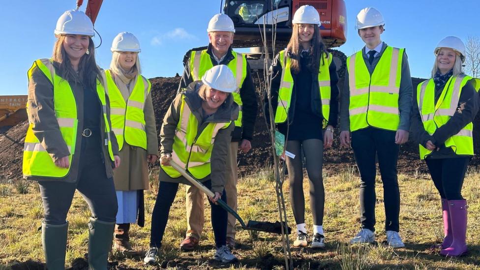 Work begins on community campus in Tain - BBC News