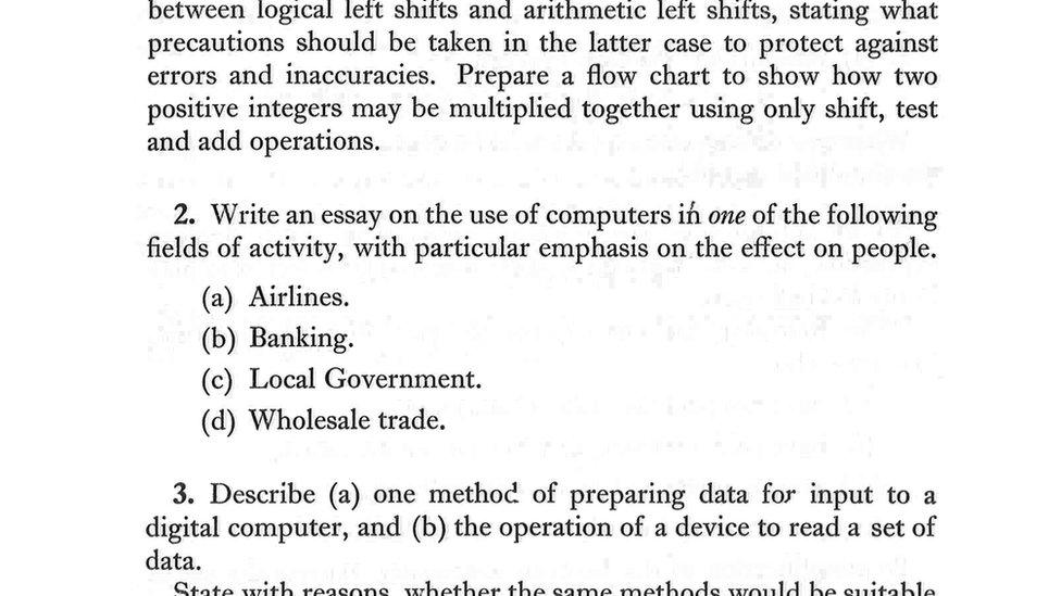Coding on tape - computer science A-level 1970s style - BBC News