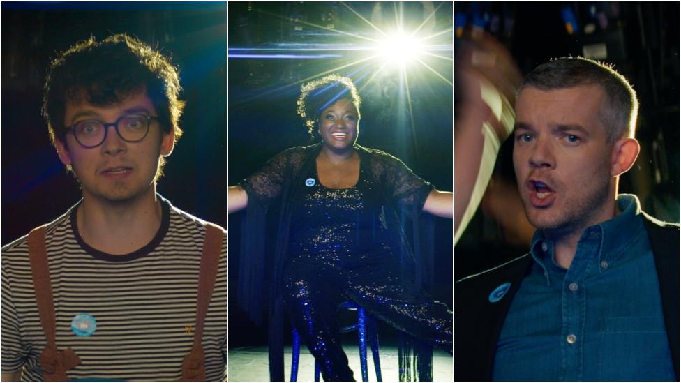 Covid: Stars perform musical song in latest vaccine push - BBC News