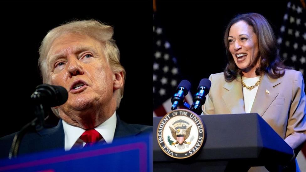 Donald Trump and Kamala Harris at odds over presidential debate - BBC News