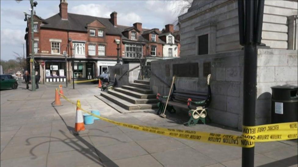 Anger as Swastika scratched on Leek's Nicholson War Memorial - BBC News