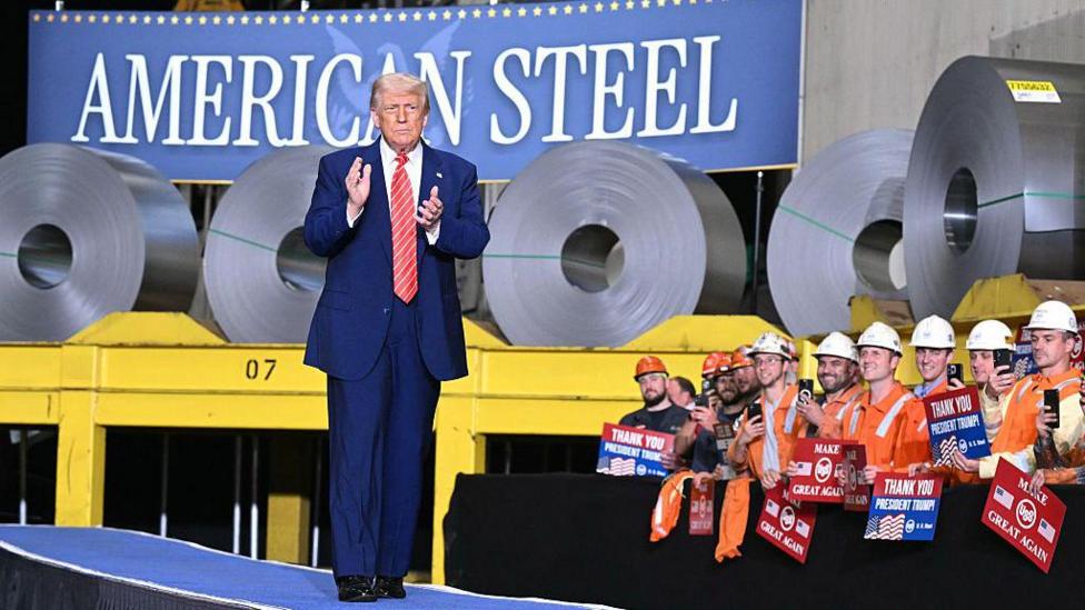 Donald Trump Doubles Us Steel And Aluminium Tariffs To 50 Bbc News