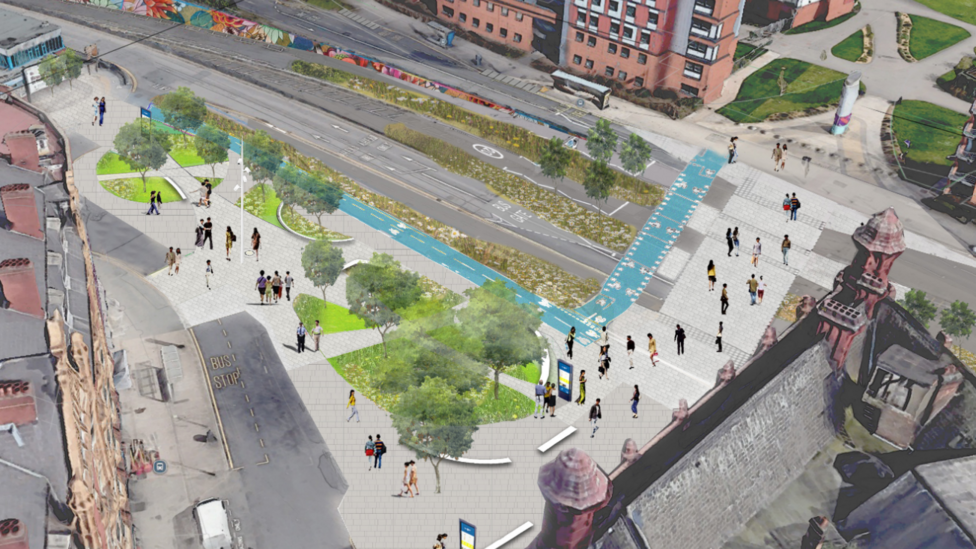 Birmingham City centre road transformation plans unveiled - BBC News