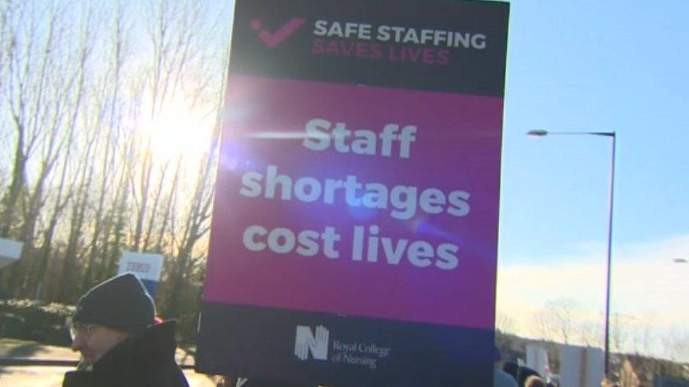 Nurses and paramedics on strike across the west - BBC News